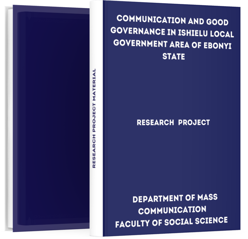 Communication and Good Governance in Ishielu Local Government Area of ...