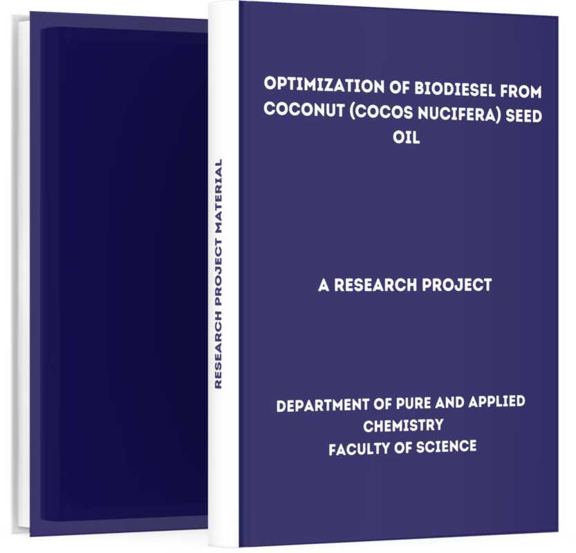 Optimization of Biodiesel from Coconut (Cocos Nucifera) Seed Oil